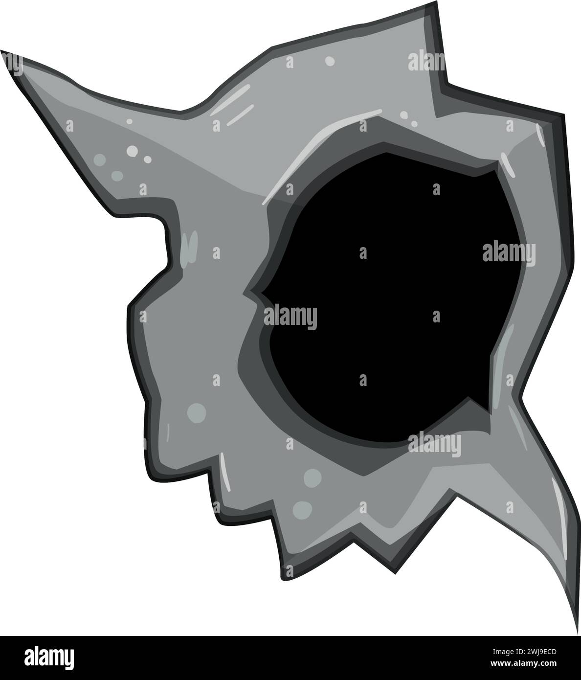 military bullet hole cartoon vector illustration Stock Vector Image ...