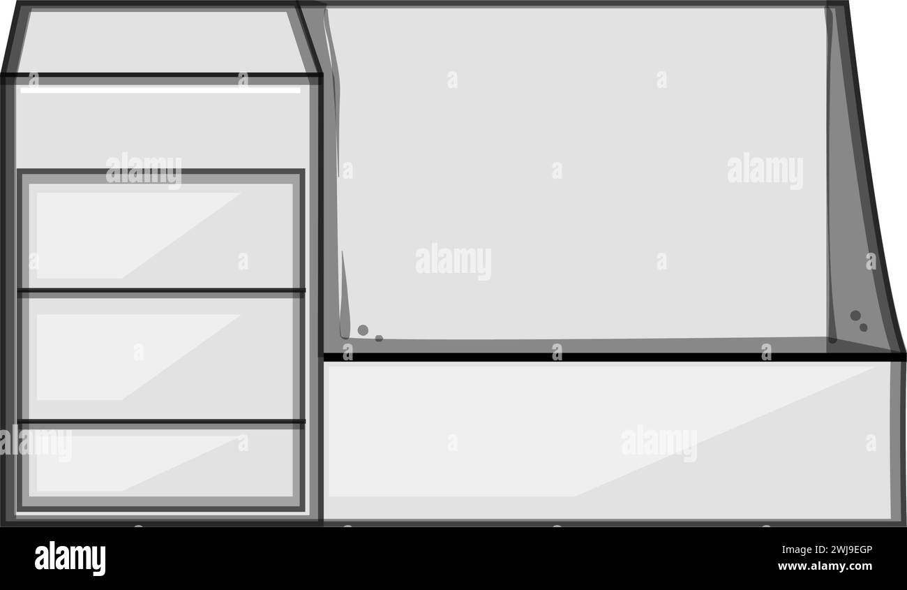 table desk organizer cartoon vector illustration Stock Vector Image ...