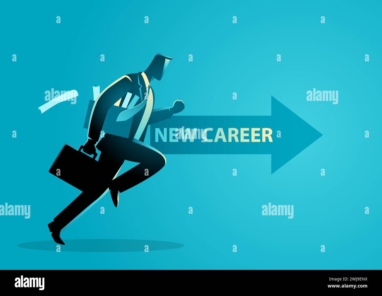 Employee man pursuing Stock Vector Images - Alamy