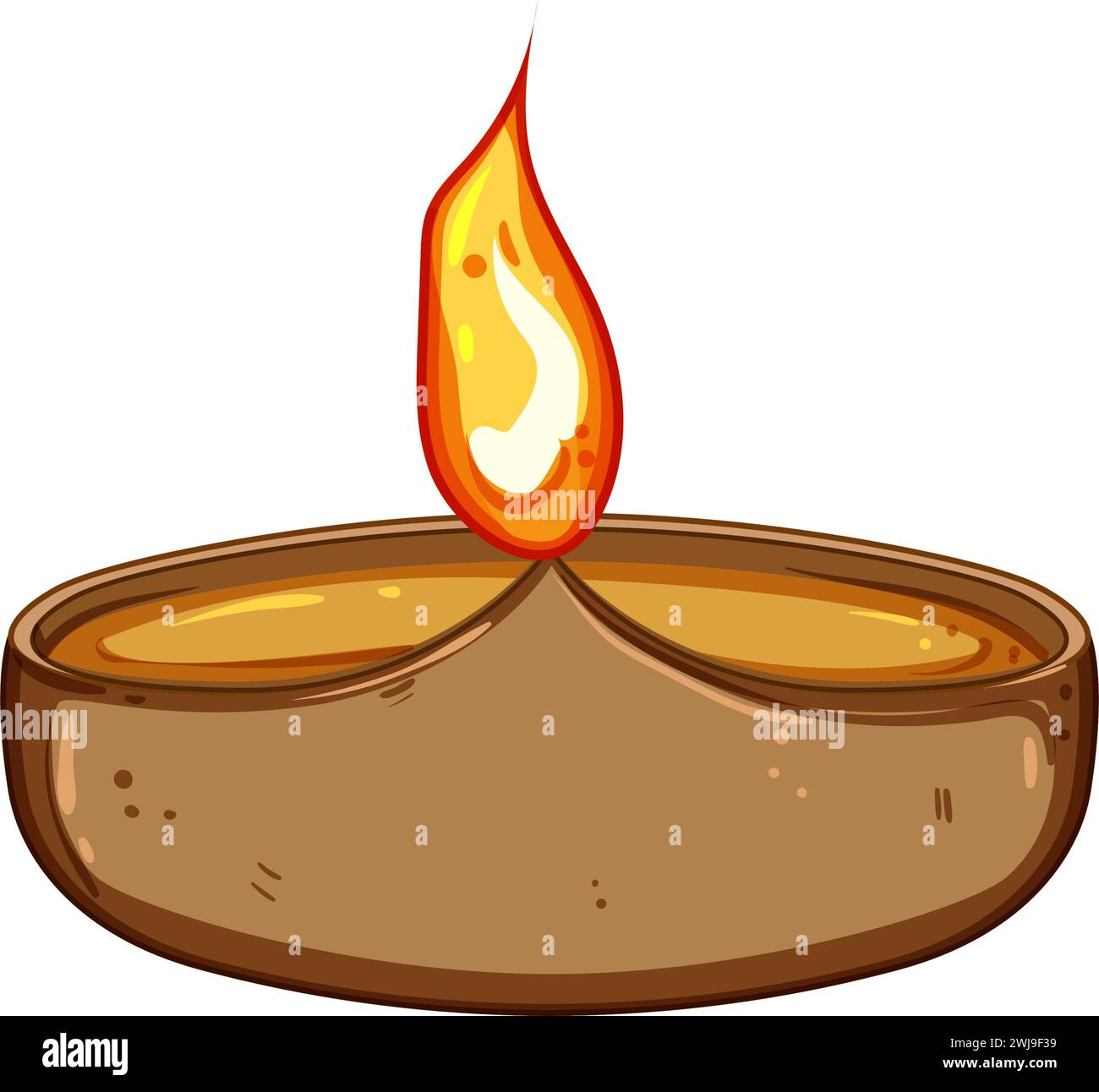 deepavali diwali lamp cartoon vector illustration Stock Vector Image ...