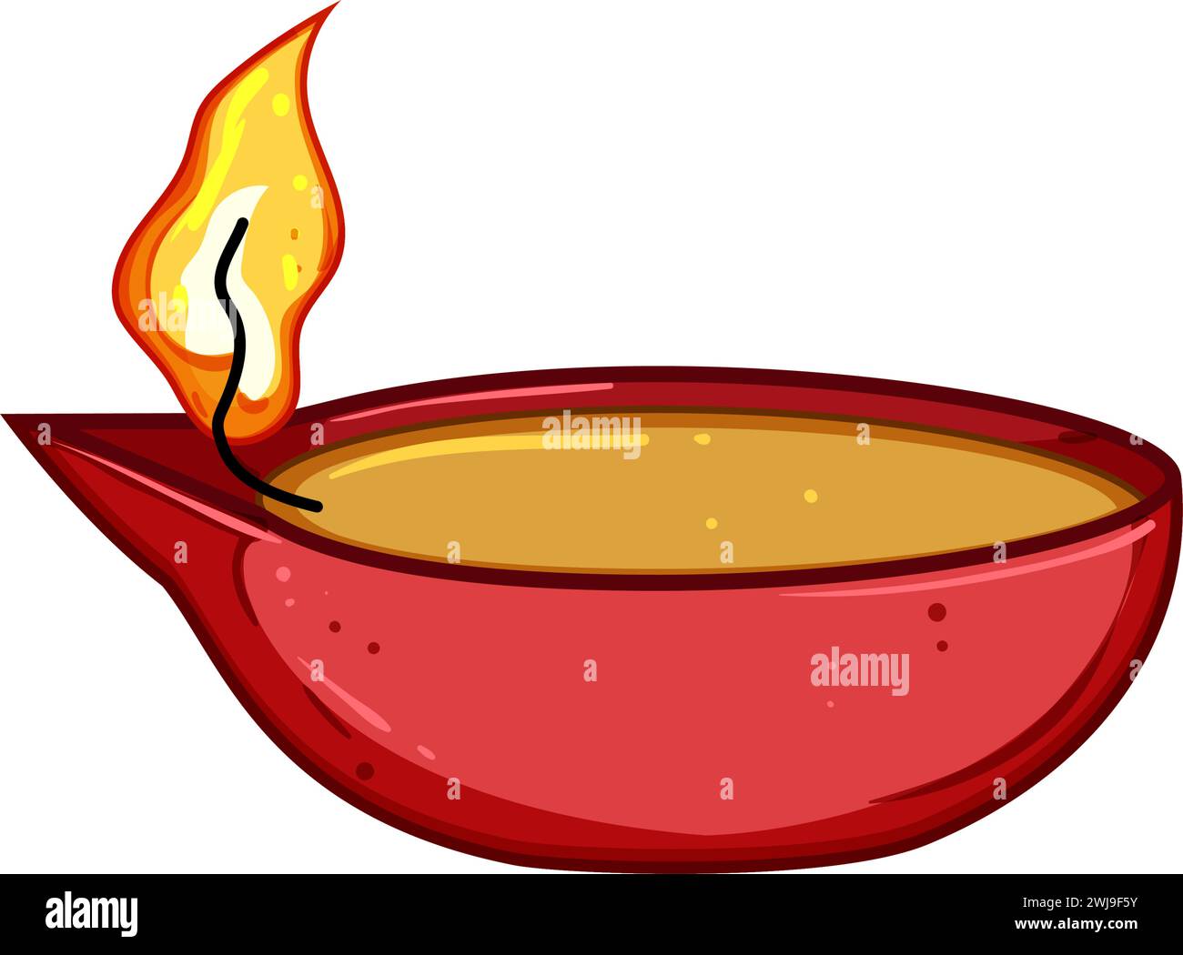 card diwali lamp cartoon vector illustration Stock Vector Image & Art ...