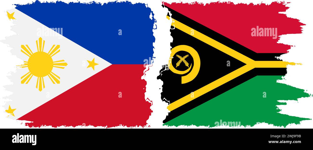 Vanuatu and Philippines grunge flags connection, vector Stock Vector ... Vanuatu and Philippines grunge flags connection, vector Stock Vector ...