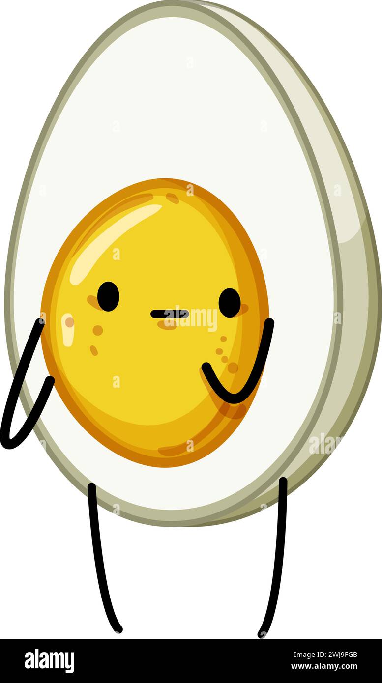 funny egg character cartoon vector illustration Stock Vector Image ...