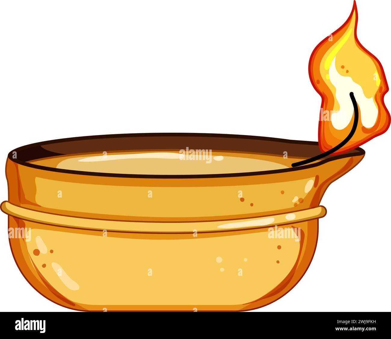 india diwali lamp cartoon vector illustration Stock Vector Image & Art ...