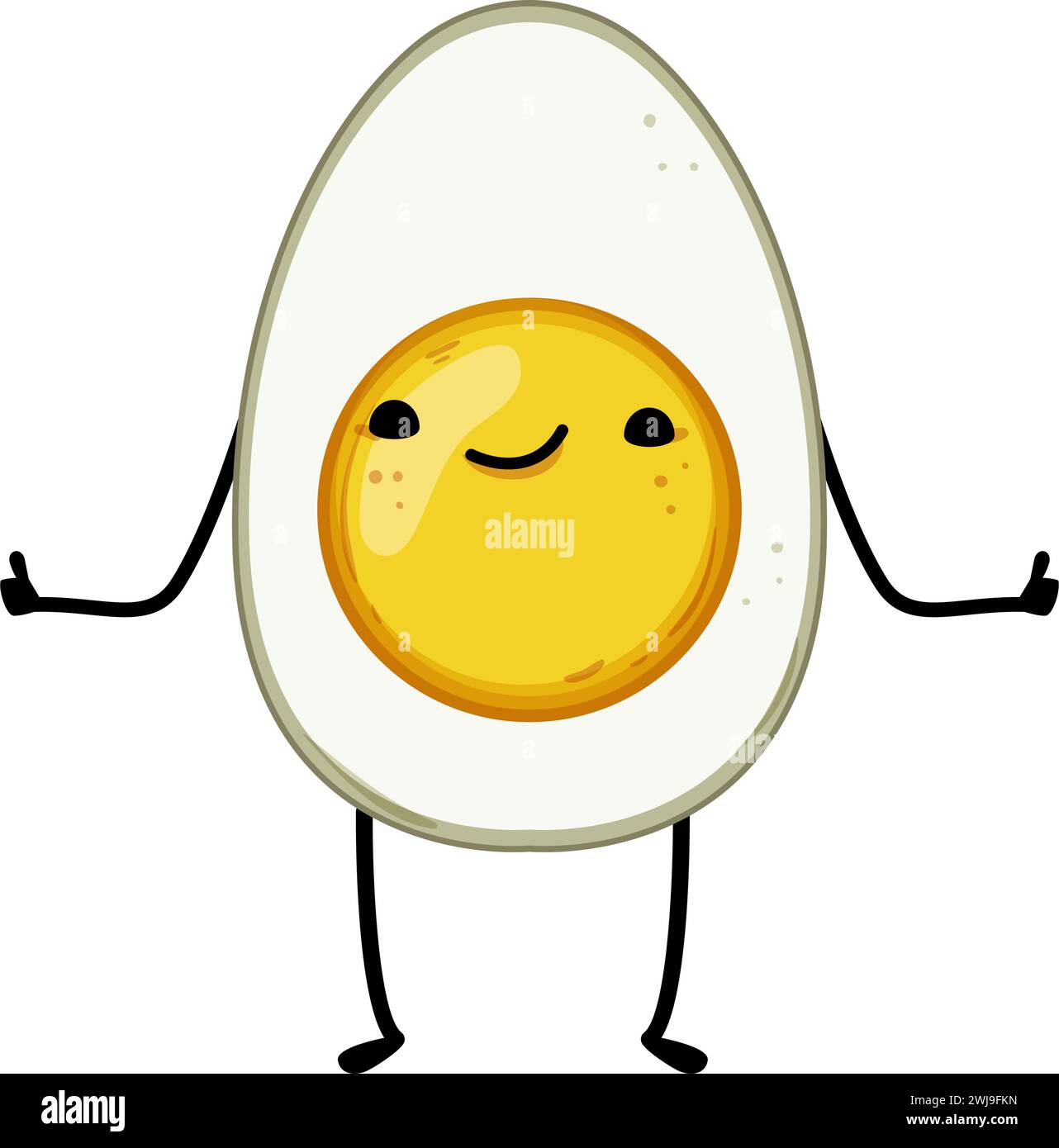 smile egg character cartoon vector illustration Stock Vector Image ...