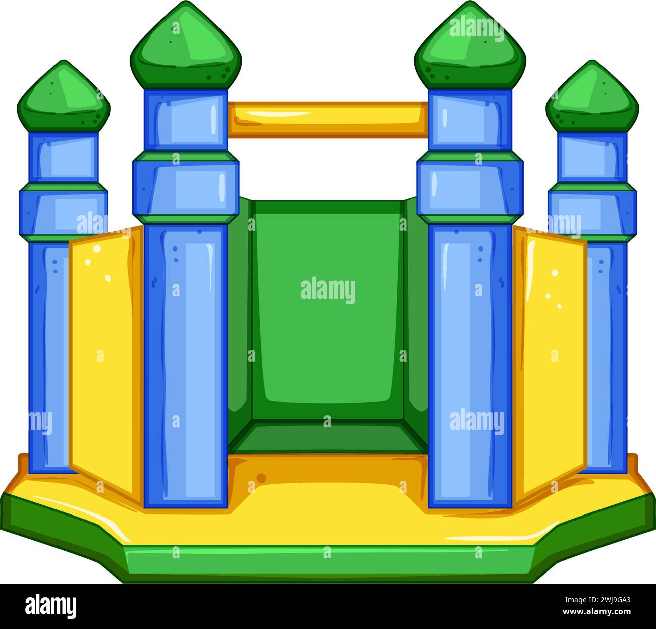 house inflatable castle cartoon vector illustration Stock Vector Image ...