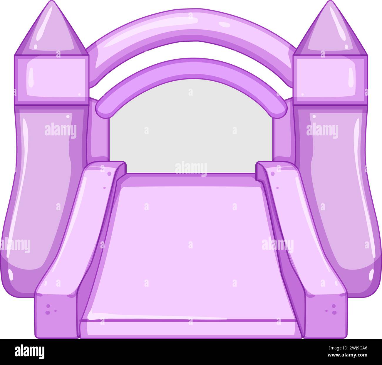 bouncy inflatable castle cartoon vector illustration Stock Vector Image ...