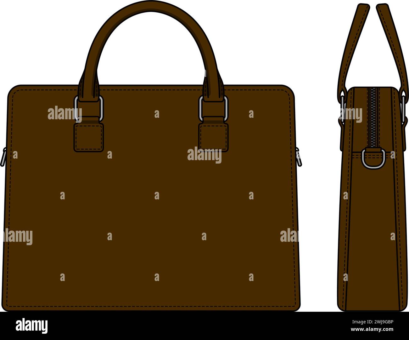 Business bag , briefcase vector template illustration Stock Vector Image & Art - Alamy