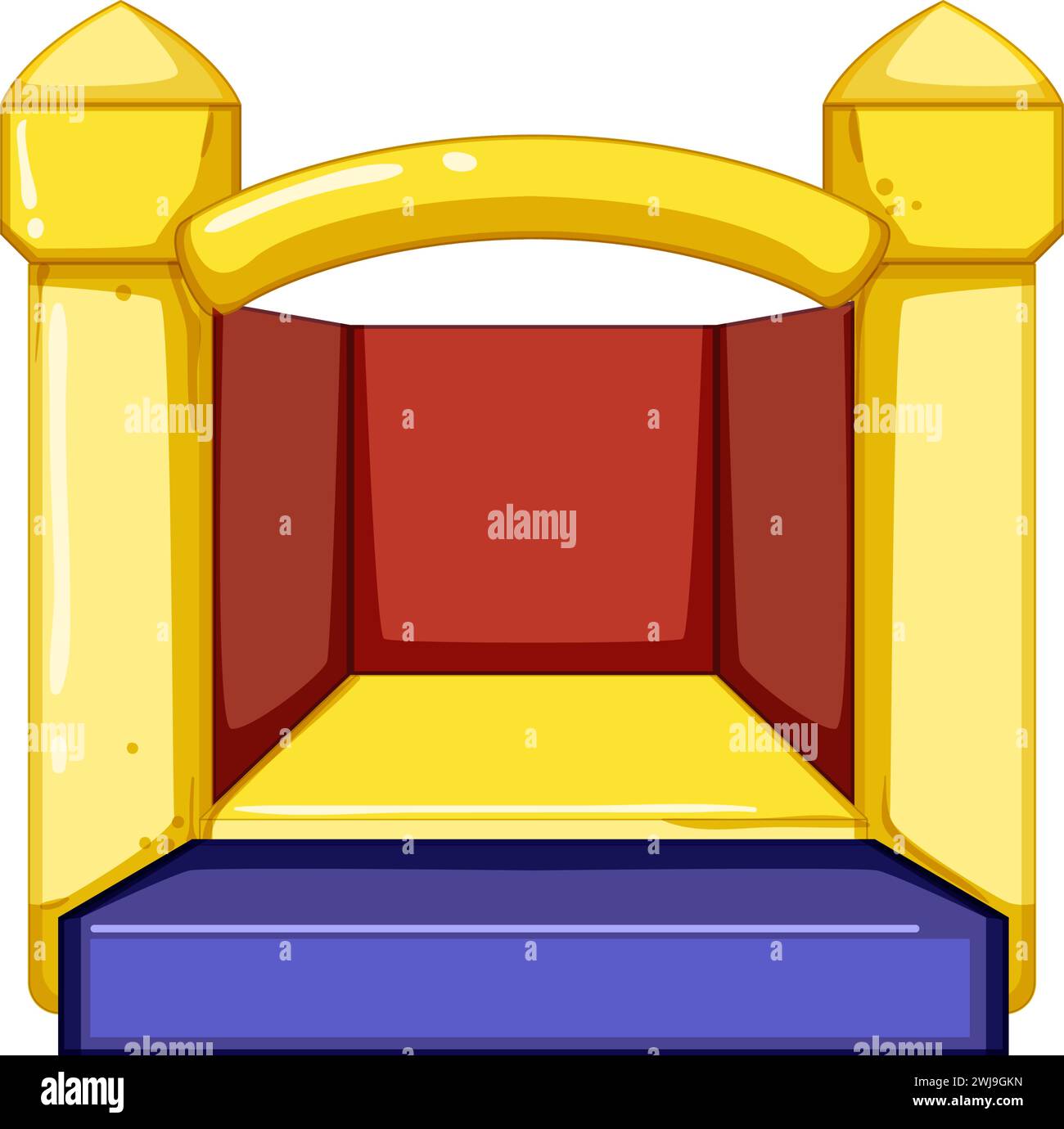 game inflatable castle cartoon vector illustration Stock Vector Image ...