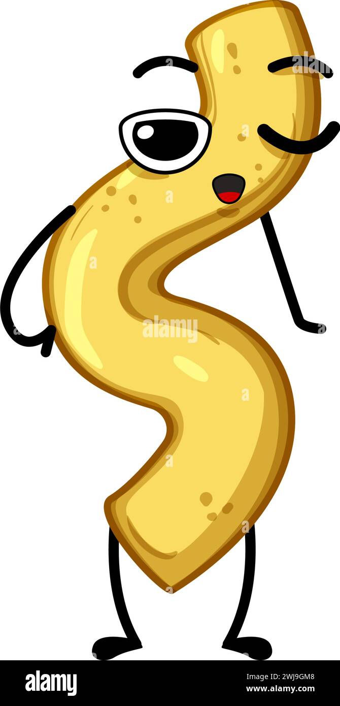 face pasta character cartoon vector illustration Stock Vector Image ...