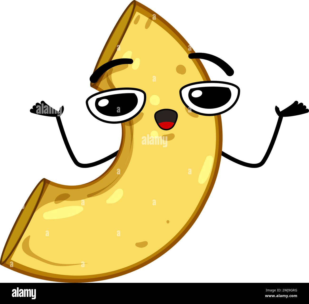 spaghetti pasta character cartoon vector illustration Stock Vector ...