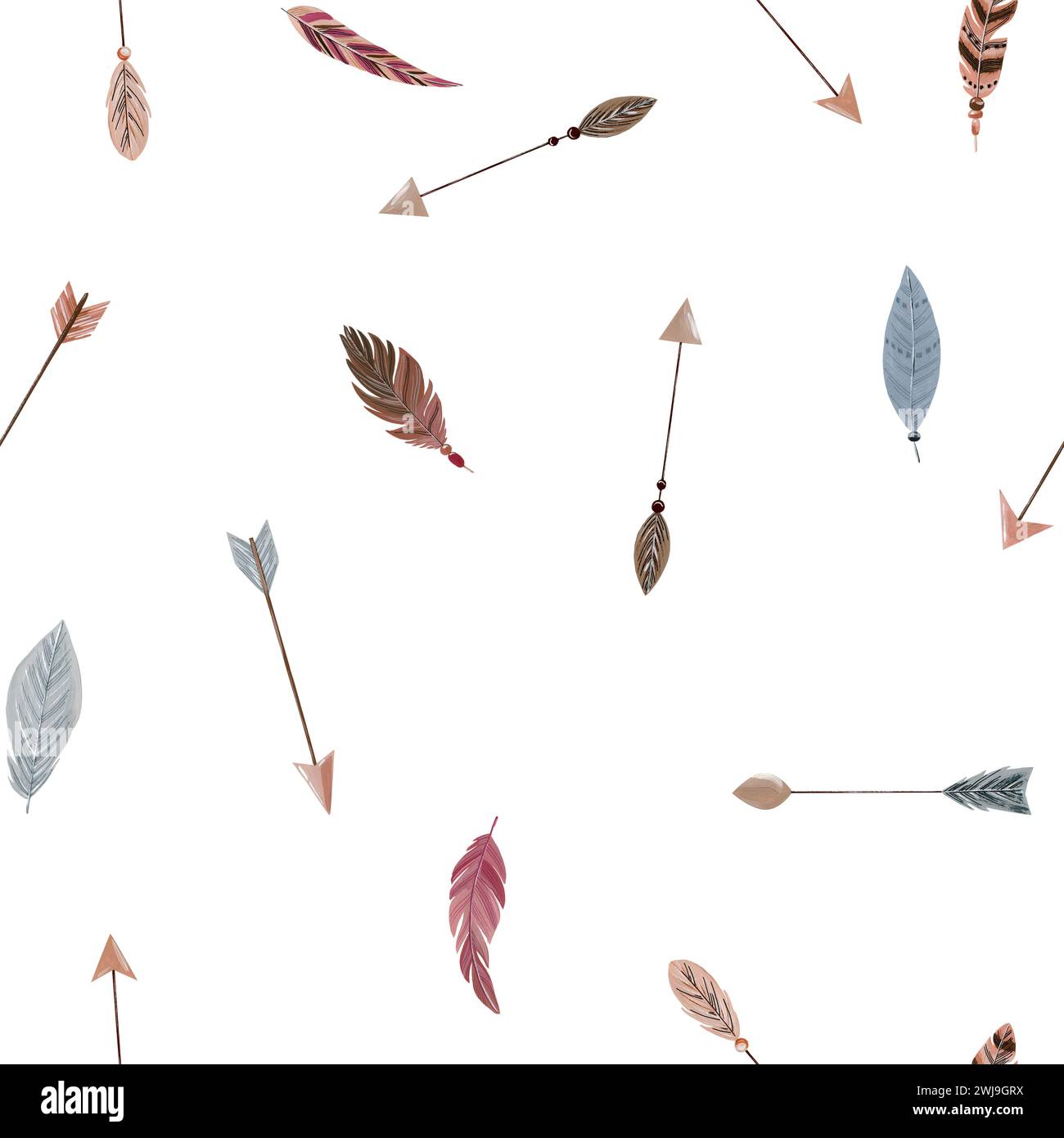 Watercolor boho arrow hi-res stock photography and images - Alamy