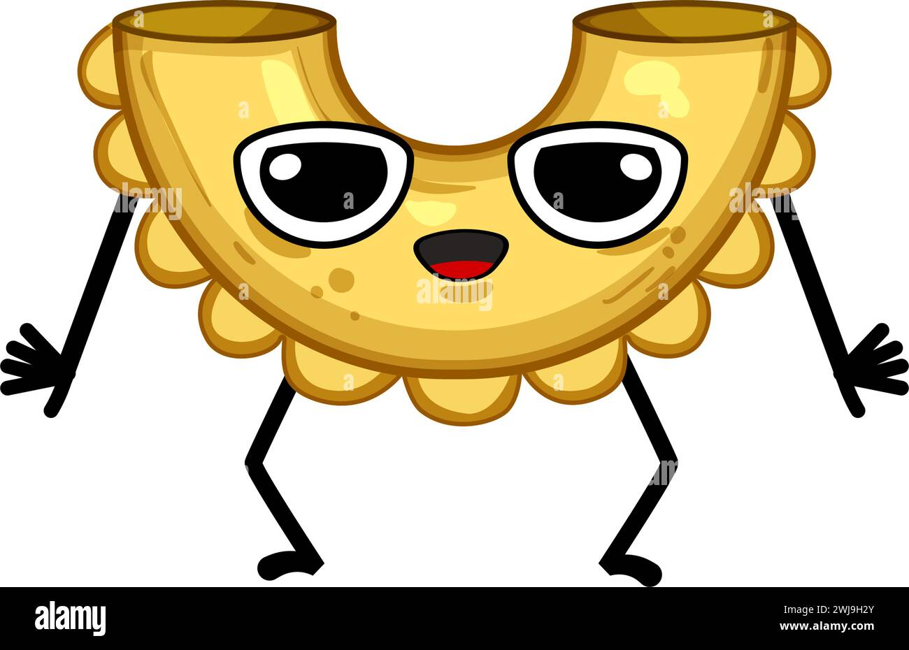 cooking pasta character cartoon vector illustration Stock Vector Image ...