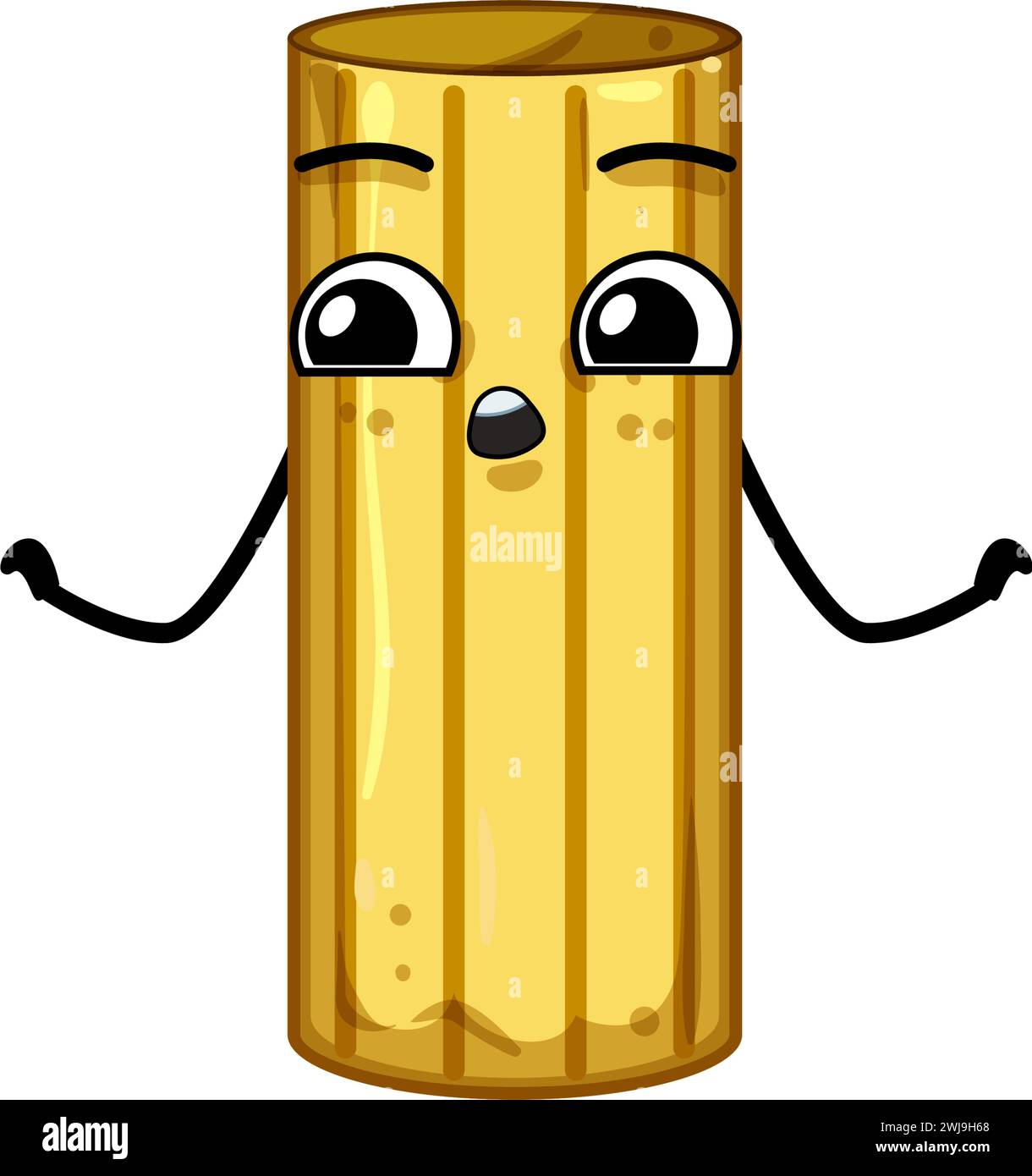 happy pasta character cartoon vector illustration Stock Vector Image ...