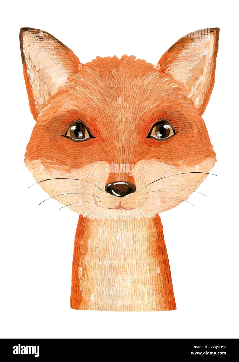 Watercolor fox portrait Stock Photo - Alamy