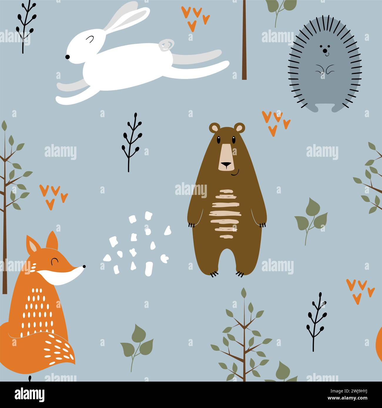 Forest seamless pattern Stock Vector Image & Art - Alamy