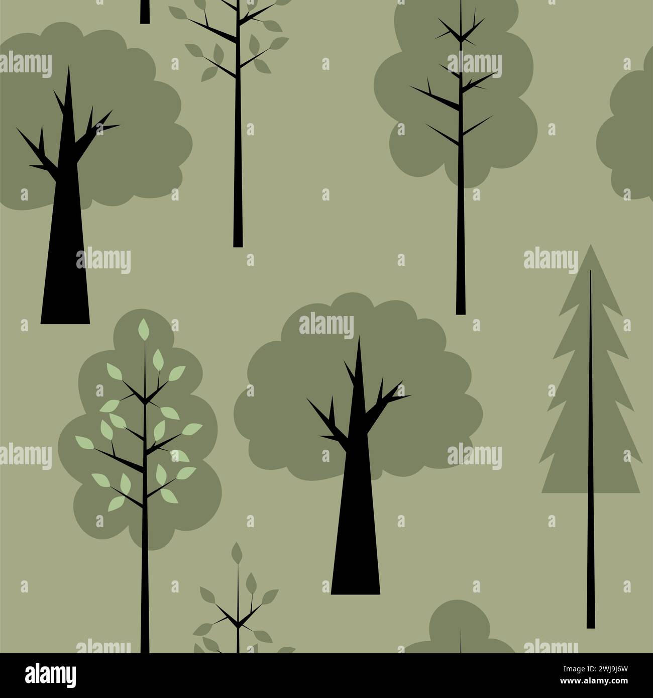 Forest seamless pattern Stock Vector Image & Art - Alamy