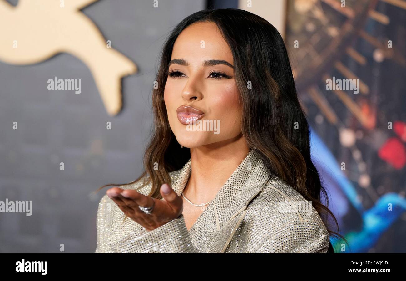 Becky G arrives at the premiere of "This Is Me... Now: A Love Story" on ...