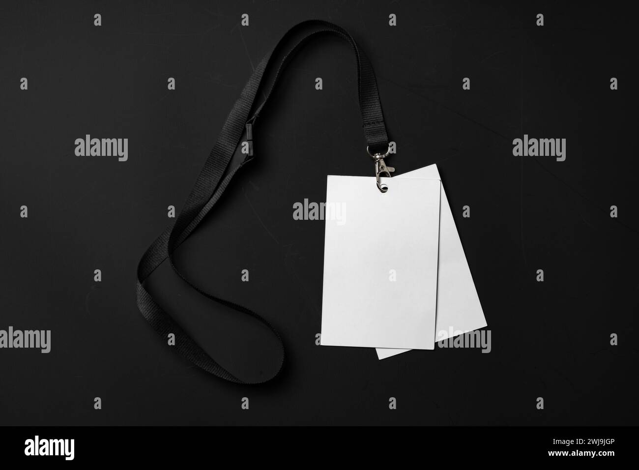 Blank badge mockup on black background copy space Stock Photo - Alamy