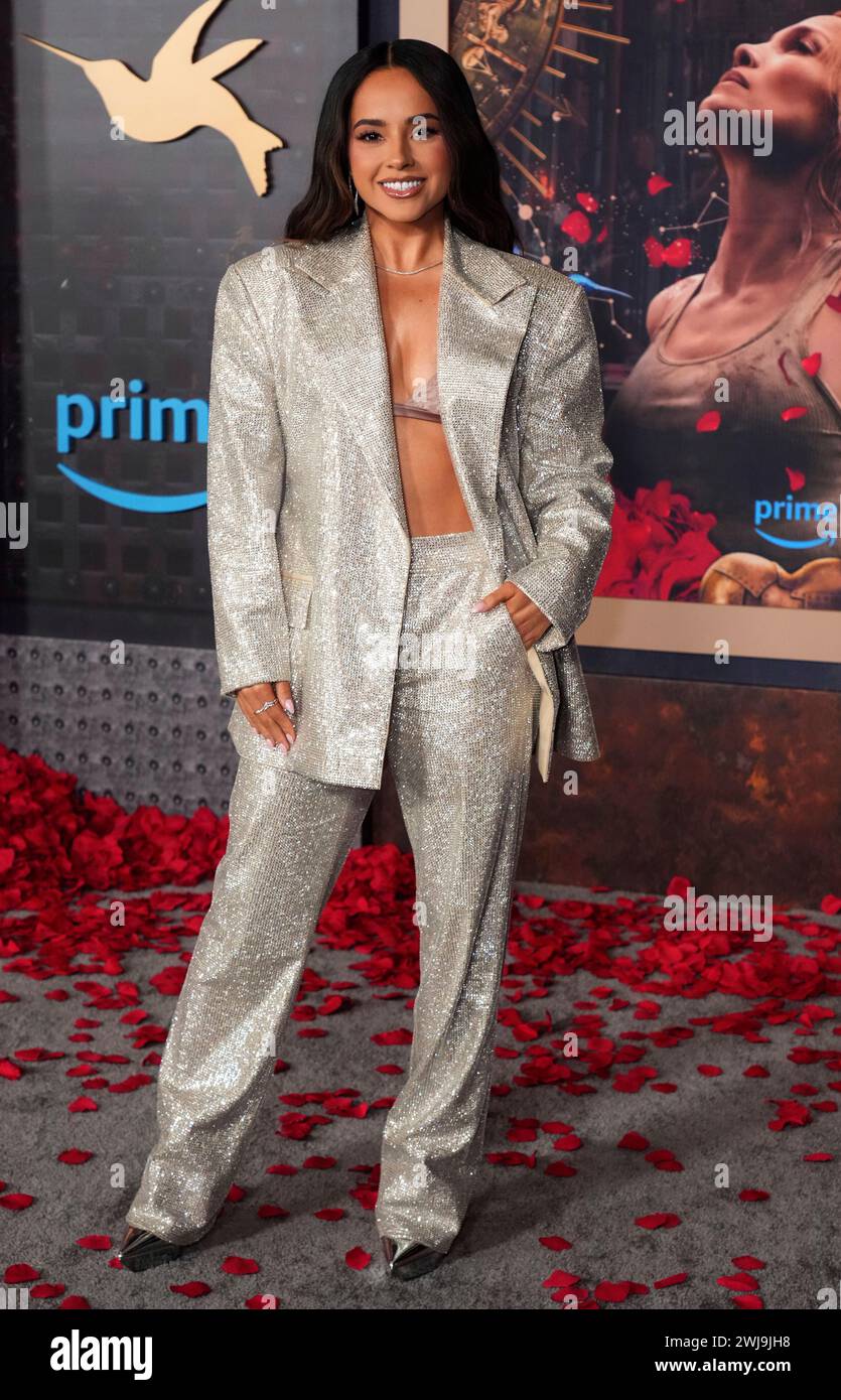 Becky G arrives at the premiere of "This Is Me... Now: A Love Story" on ...