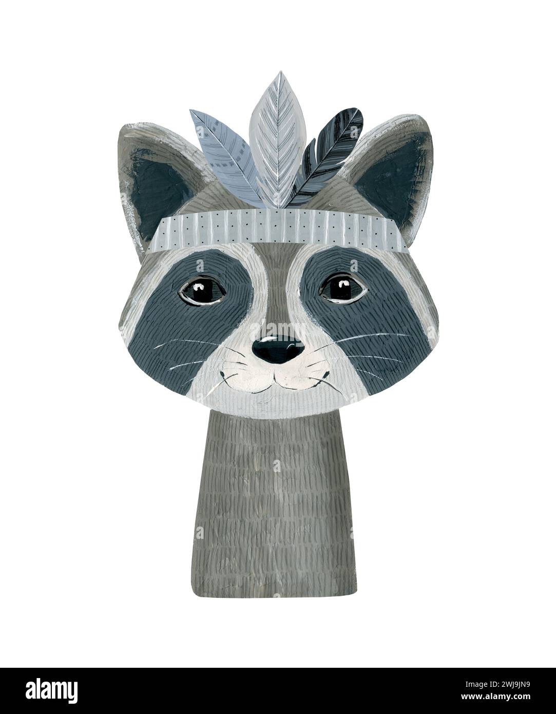 Raccoon animal portrait cartoon Cut Out Stock Images & Pictures - Alamy