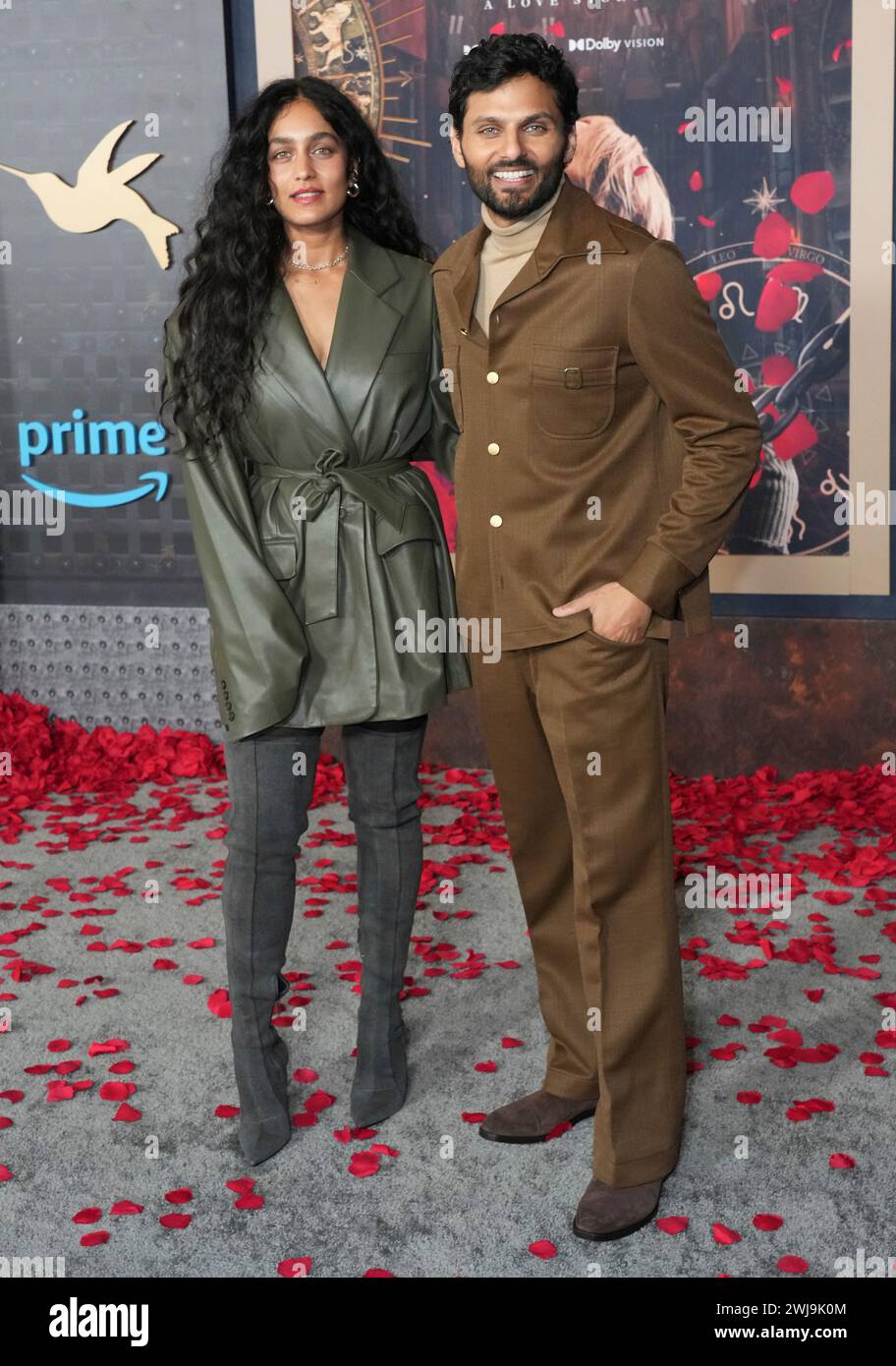 Radhi Devlukia-Shetty, left, and Jay Shetty arrive at the premiere of ...