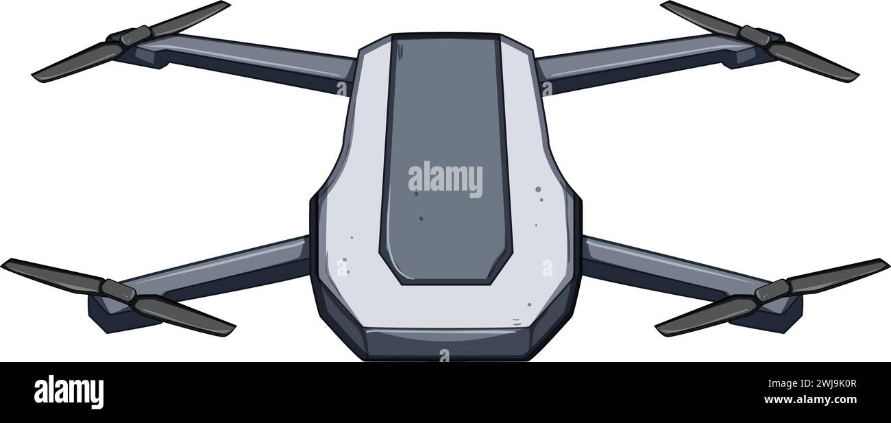 camera quadcopter cartoon vector illustration Stock Vector Image & Art ...