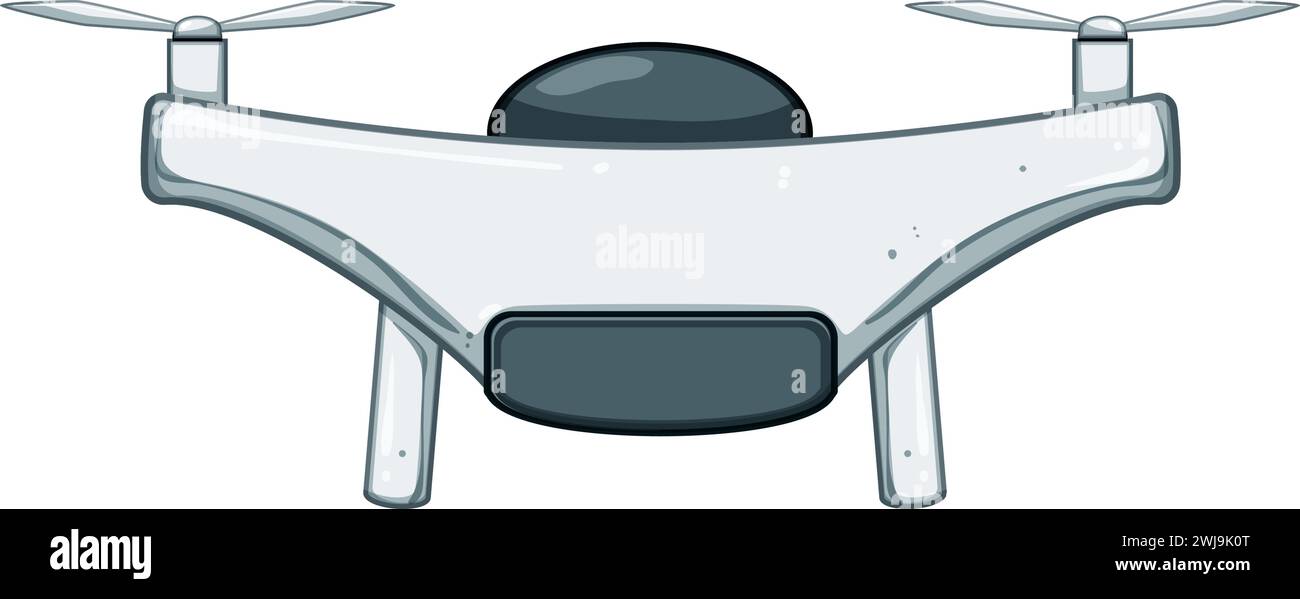 drone quadcopter cartoon vector illustration Stock Vector Image & Art ...