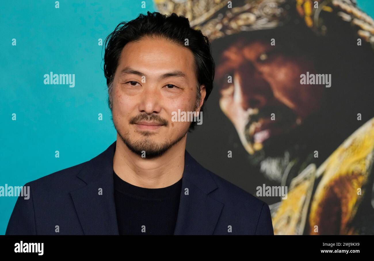 Takehiro Hira poses at the premiere of the FX limited series "Shogun ...