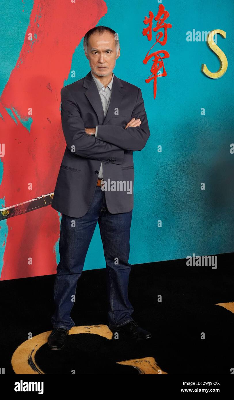 Hitoshi Misaki poses at the premiere of the FX limited series "Shogun ...