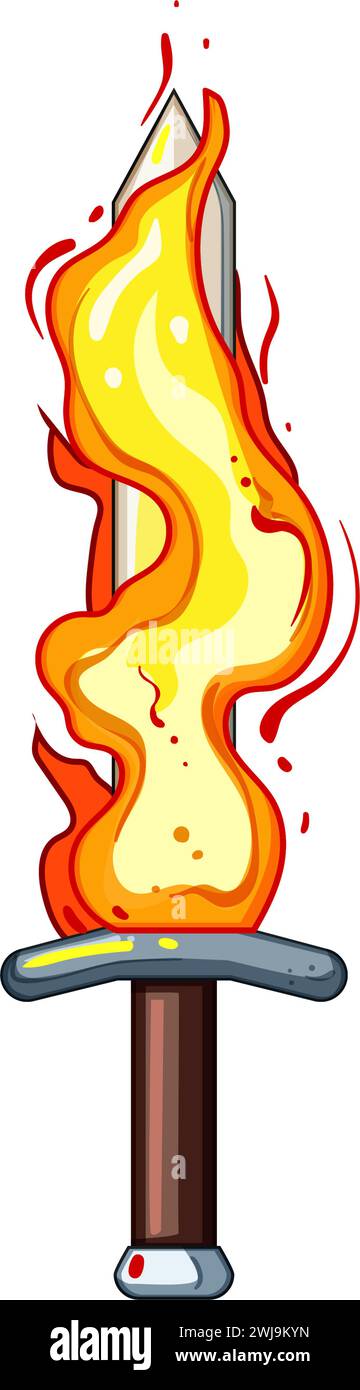 game sword effect cartoon vector illustration Stock Vector Image & Art ...