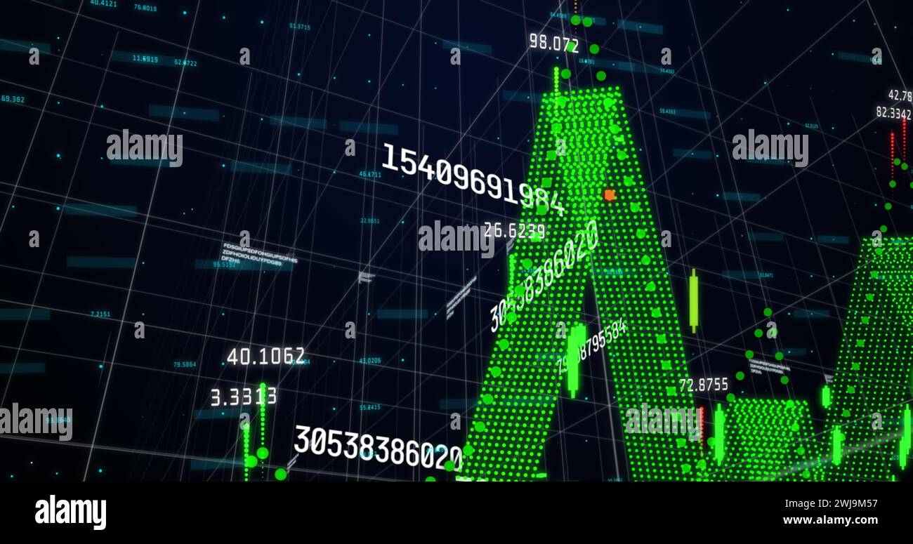 Animation digital interface changing numbers hi-res stock photography ...