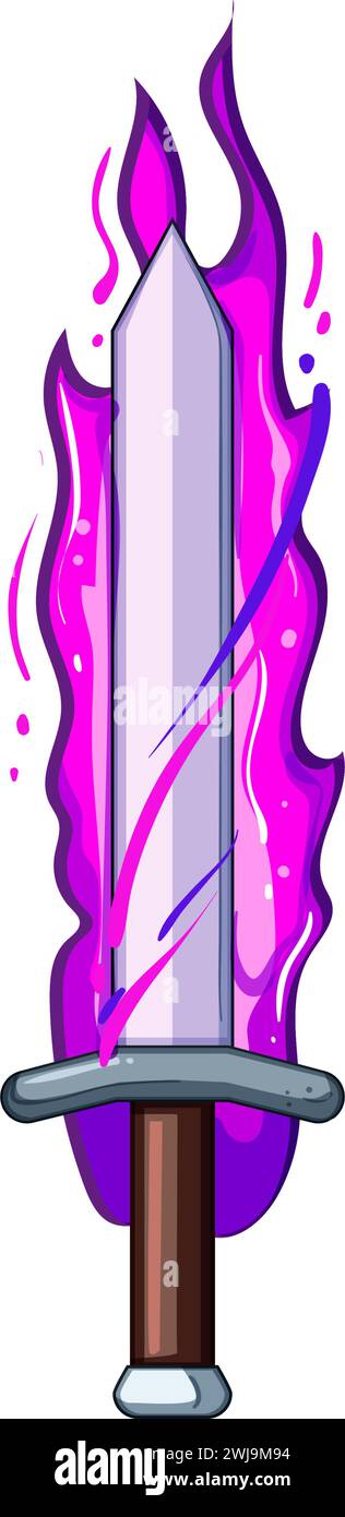 slash sword effect cartoon vector illustration Stock Vector Image & Art ...
