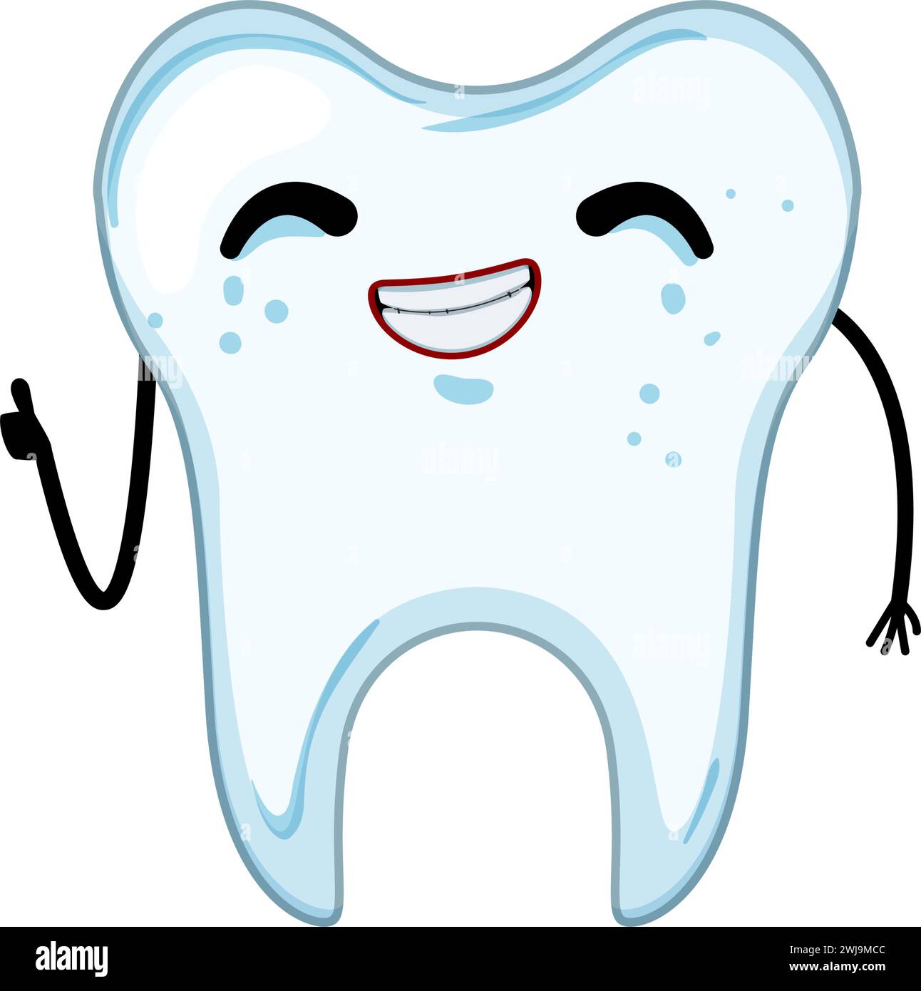 teeth tooth character cartoon vector illustration Stock Vector Image ...