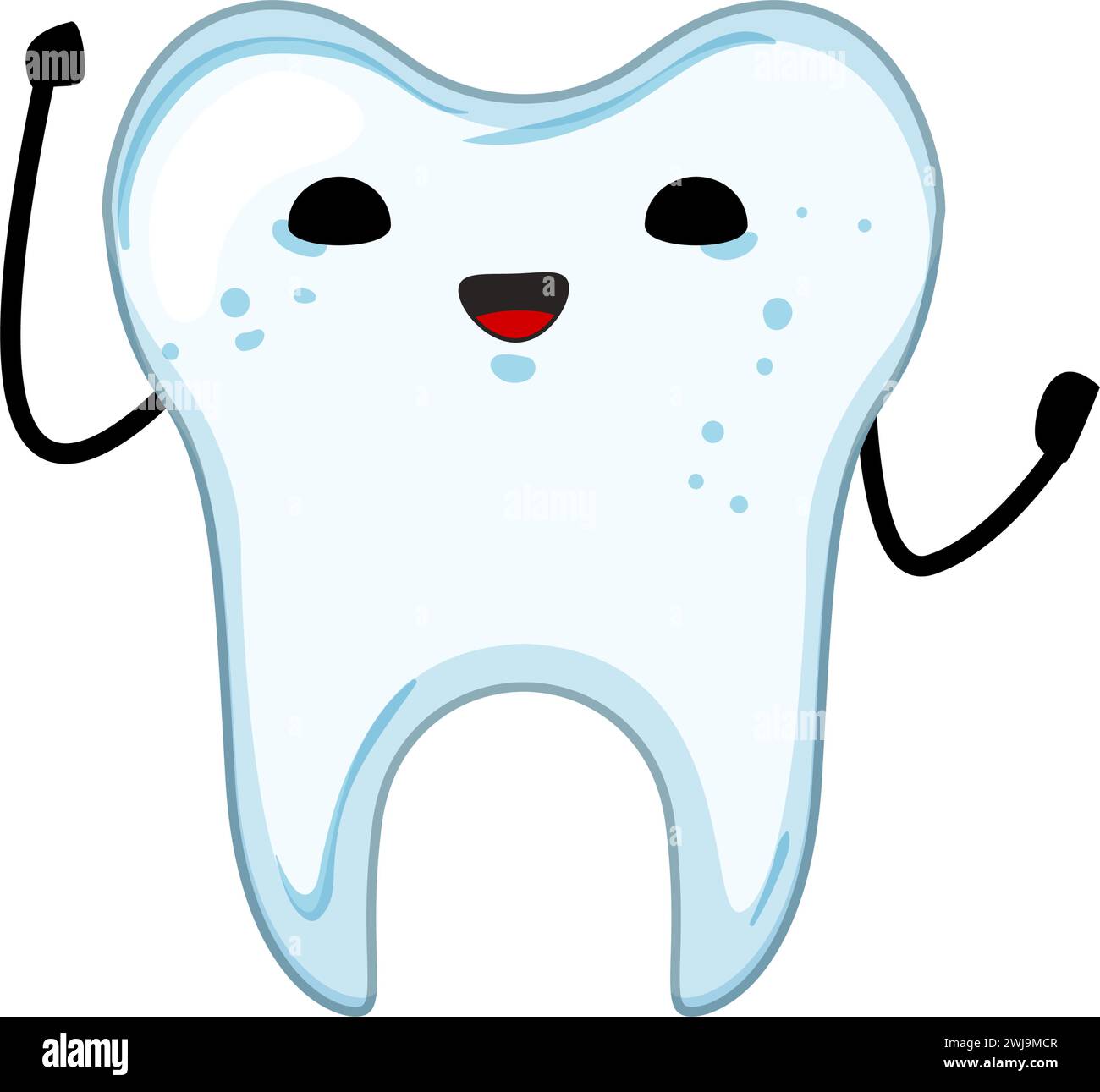 dental tooth character cartoon vector illustration Stock Vector Image ...