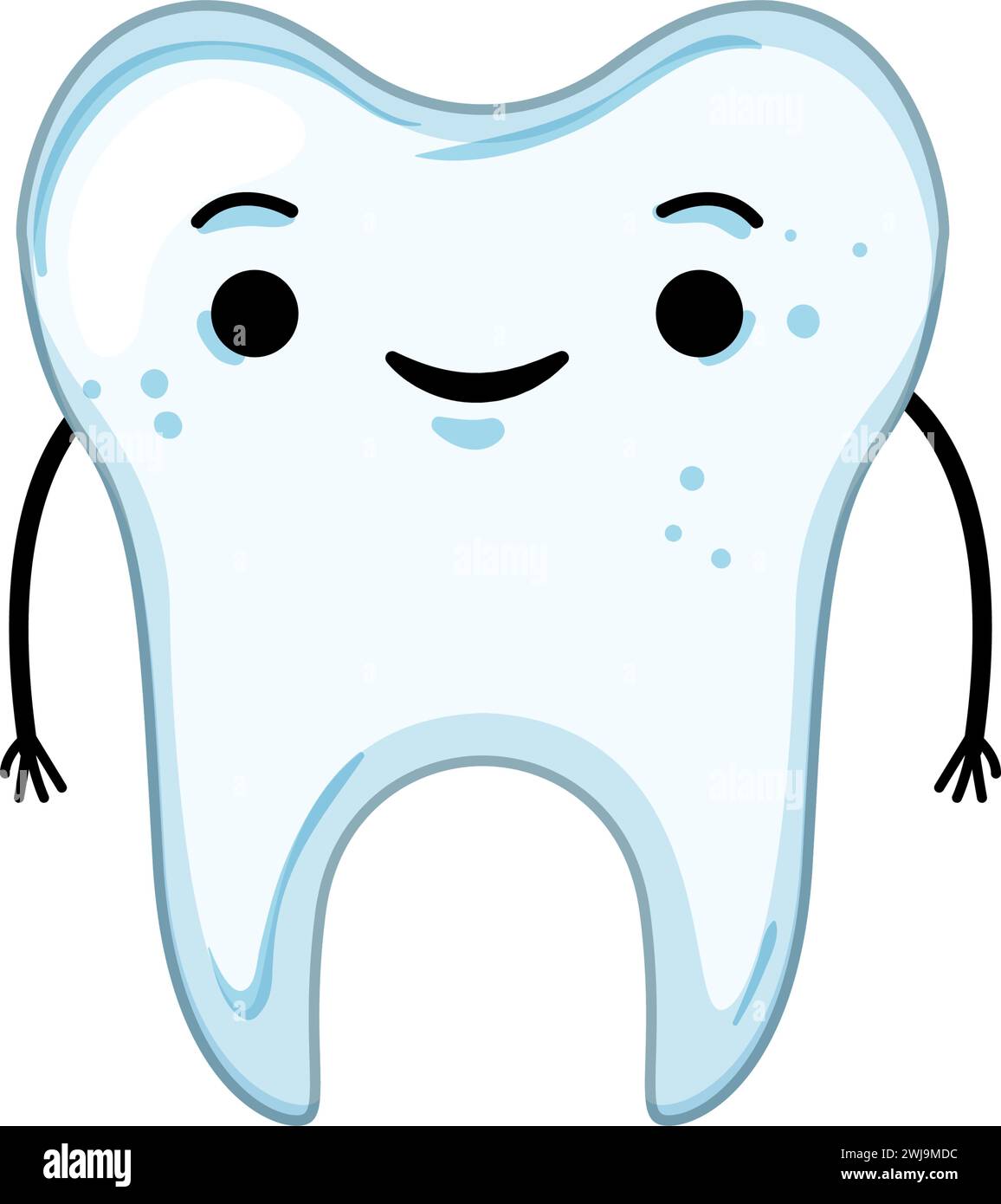 dentist tooth character cartoon vector illustration Stock Vector Image ...
