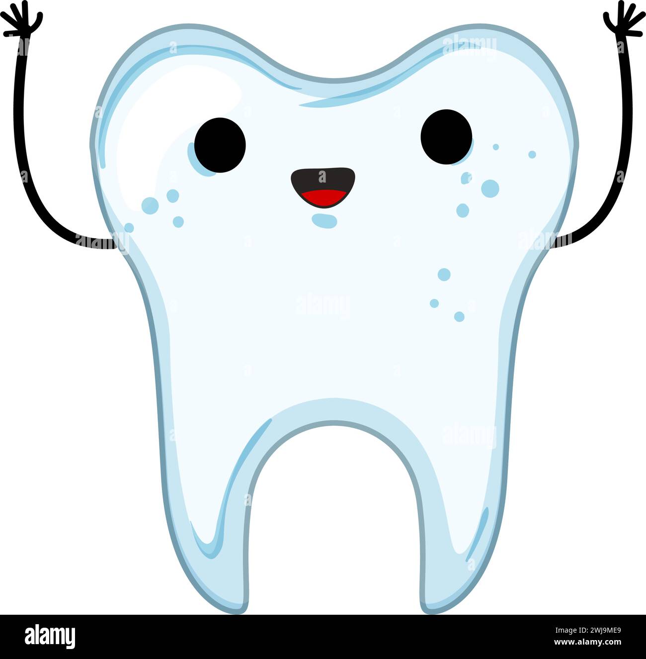 cute tooth character cartoon vector illustration Stock Vector Image ...