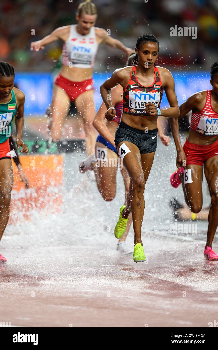 Beatrice CHEPKOECH participating in the 3000 METRES STEEPLECHASE at the World Athletics ...