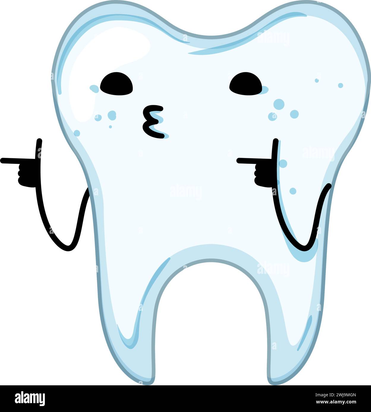 brush tooth character cartoon vector illustration Stock Vector Image ...
