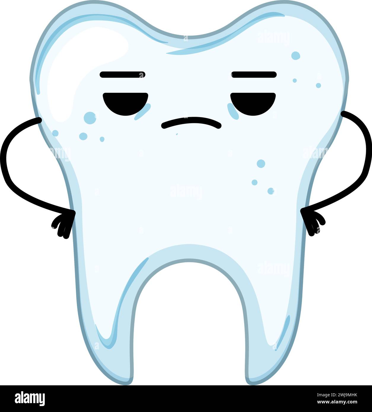 kid tooth character cartoon vector illustration Stock Vector Image ...