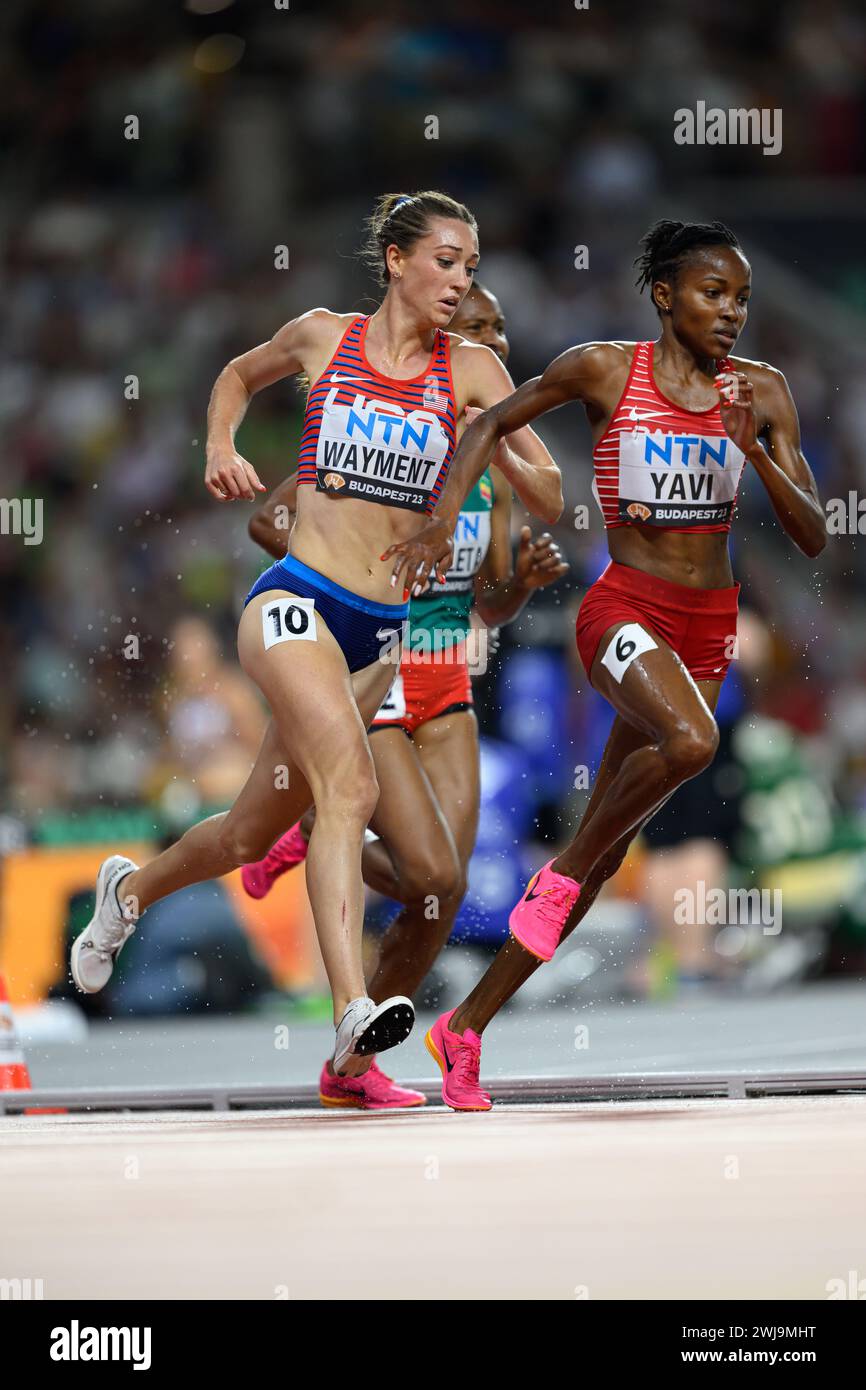 Courtney WAYMENT participating in the 3000 METRES STEEPLECHASE at the ...