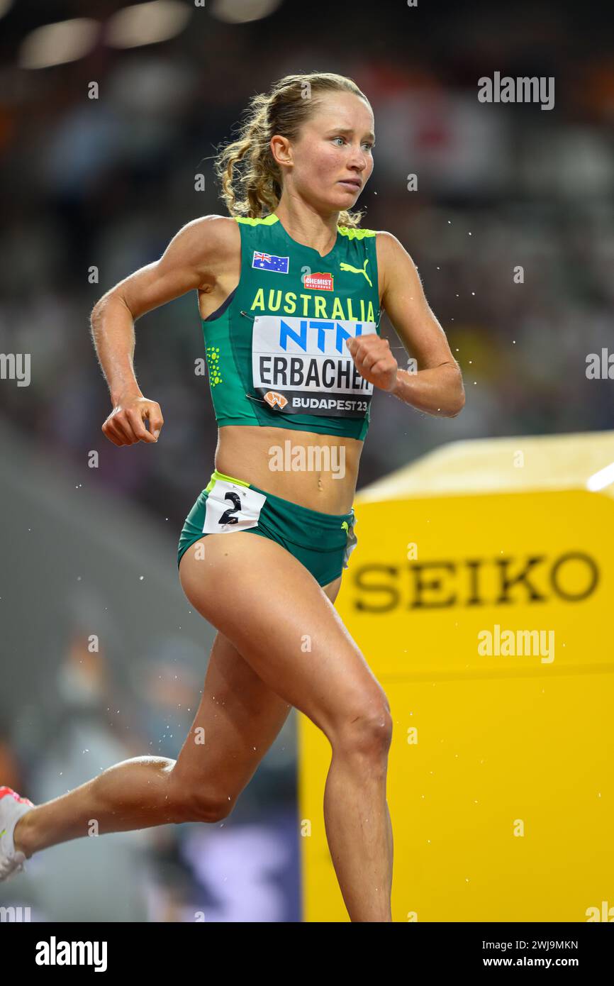 Brielle ERBACHER participating in the 3000 METRES STEEPLECHASE at the ...