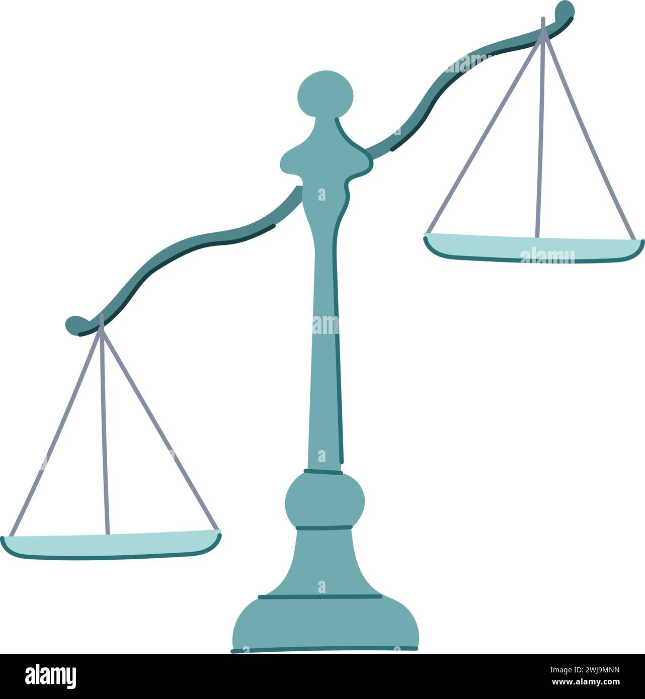 compare balance scale cartoon vector illustration Stock Vector Image ...