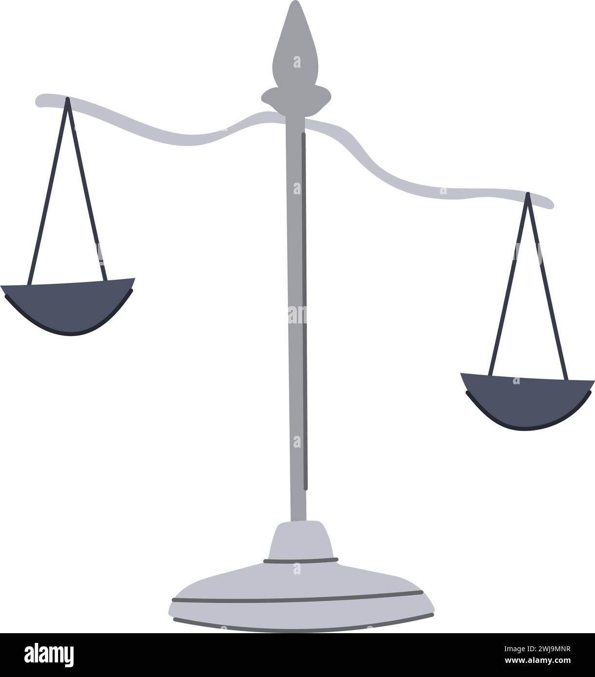 justice balance scale cartoon vector illustration Stock Vector Image ...