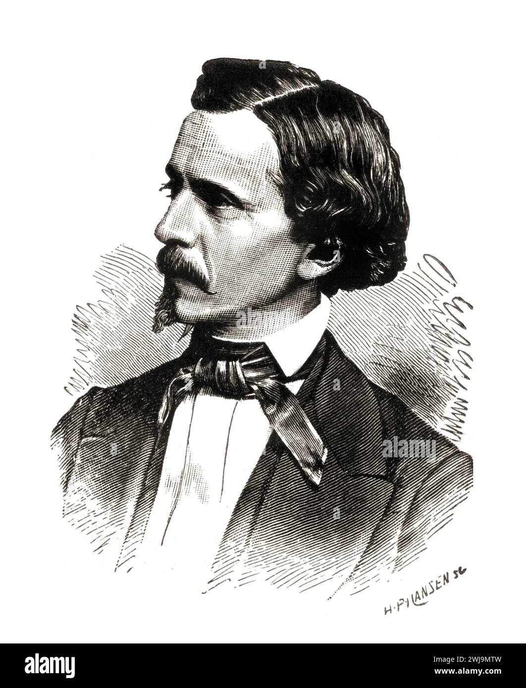 1870 ca, DENMARK: The danish philosopher and politician HANS BROCHNER ...