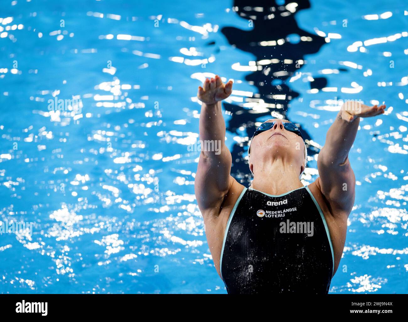DOHA - Kira Toussaint in action in the women's 50 back during the ...