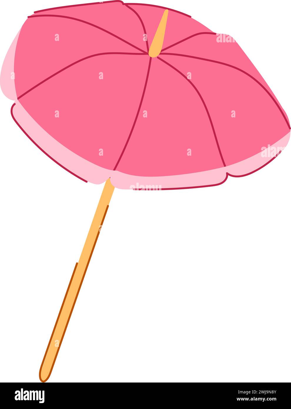 parasol beach umbrella cartoon vector illustration Stock Vector Image ...