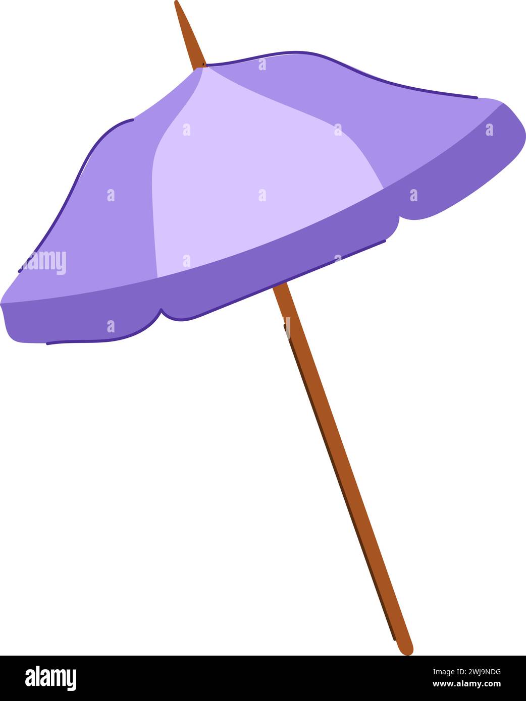 sea beach umbrella cartoon vector illustration Stock Vector Image & Art ...