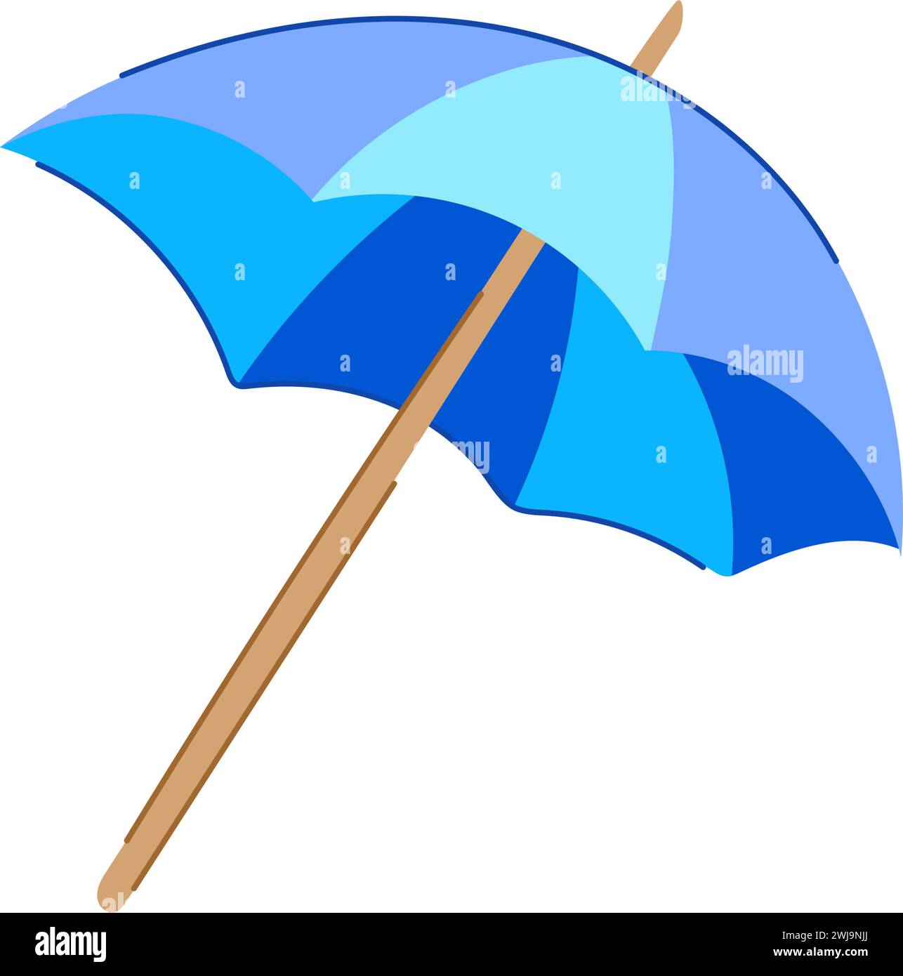 sunshade beach umbrella cartoon vector illustration Stock Vector Image ...