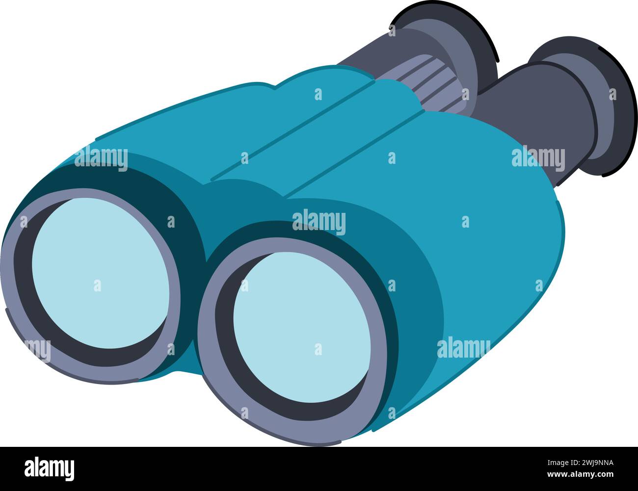 look binoculars cartoon vector illustration Stock Vector Image & Art ...